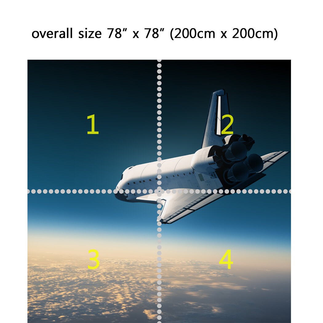 Wall Mural Space Shuttle make a landing Peel and by RoyalWallSkins