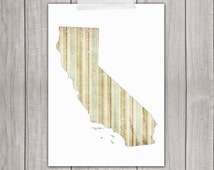 Popular items for california state art on Etsy