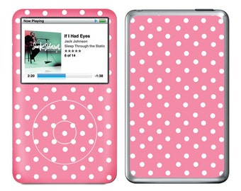 Pink Small Polka Dot Apple iPod Classic Skin Cover KPC007