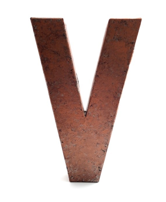 Faux Metal Letters Copper Hammered Copper by TheEleventhLetter