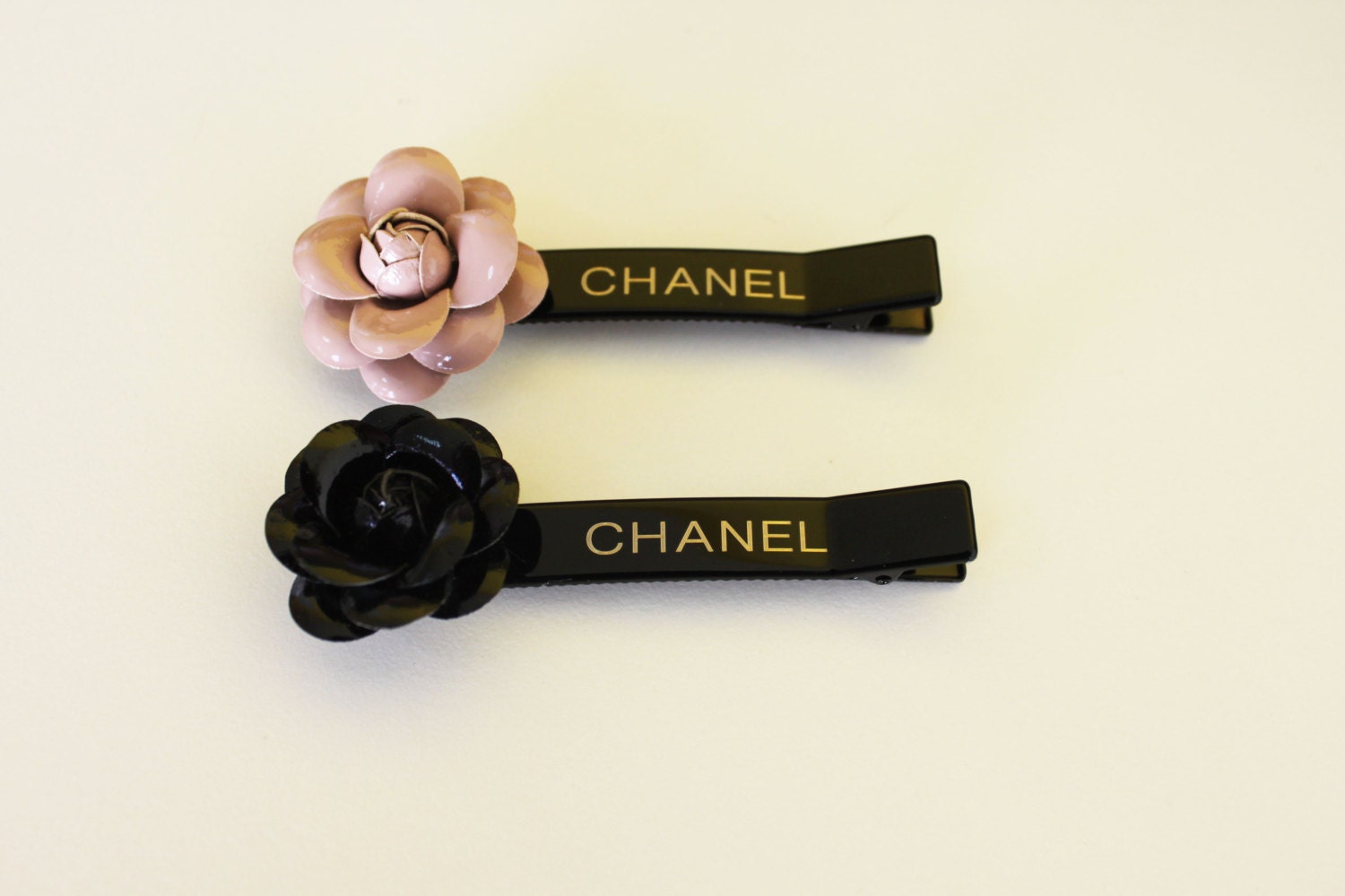 Original Chanel Black or Pink hair clip accessories – Haute Juice