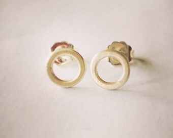 Popular items for open circle studs on Etsy