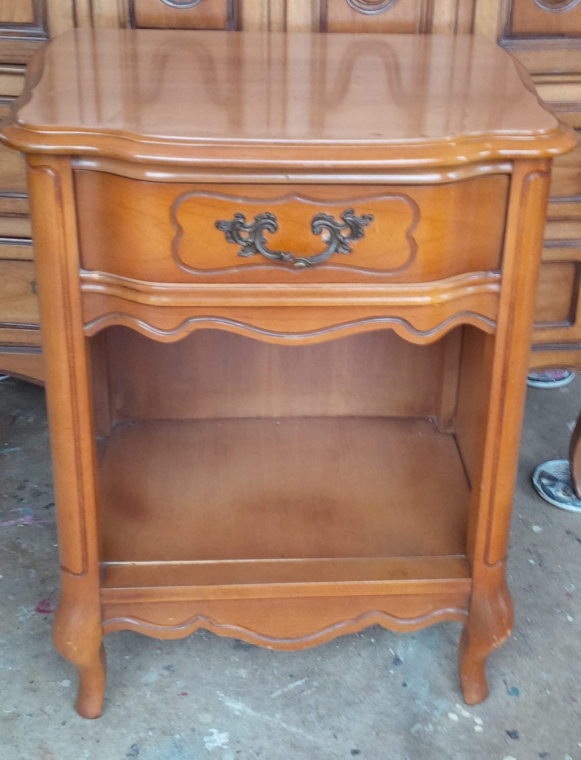 Bedside Table Vintage French Provincial Poppy Cottage PAINT to ORDER ...