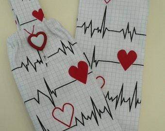 Stethoscope Cover-EKG-Hearts-Cardiac Nurse-Cardiologist-Telementary ...
