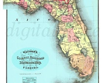 Popular items for map of florida on Etsy