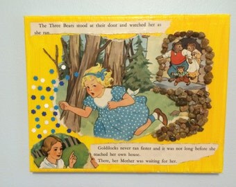 Items similar to Original Vintage Illustration of Goldilocks on Etsy
