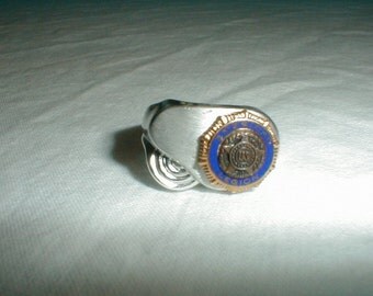 vtg joseph esposito sterling silver american legion ring sz.8-1/2 ring ...