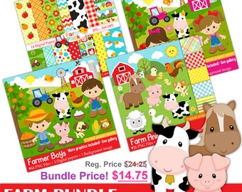 Items similar to Pigs in Mud / Farm animals - Digital Clipart on Etsy