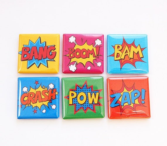 Comic Magnets Magnet set Magnets Fridge Magnets Kitchen