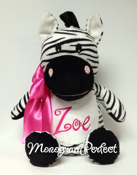 Personalized 16" Plush Zebra Stuffed Animal