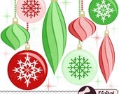 Items similar to Christmas Ornament Clip Art, Digital Images, Holiday ...