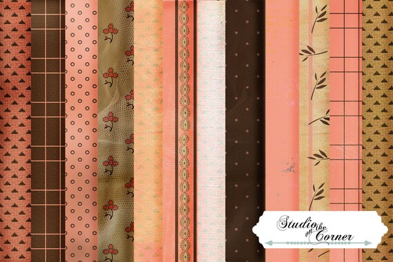 Regency Autumn Digital Scrapbook Paper by StudioontheCorner