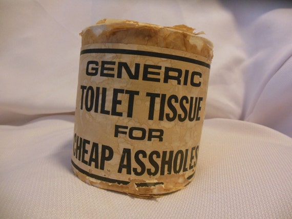 Original 1980s Toilet Paper Roll TP Generic TOILET by So1980s