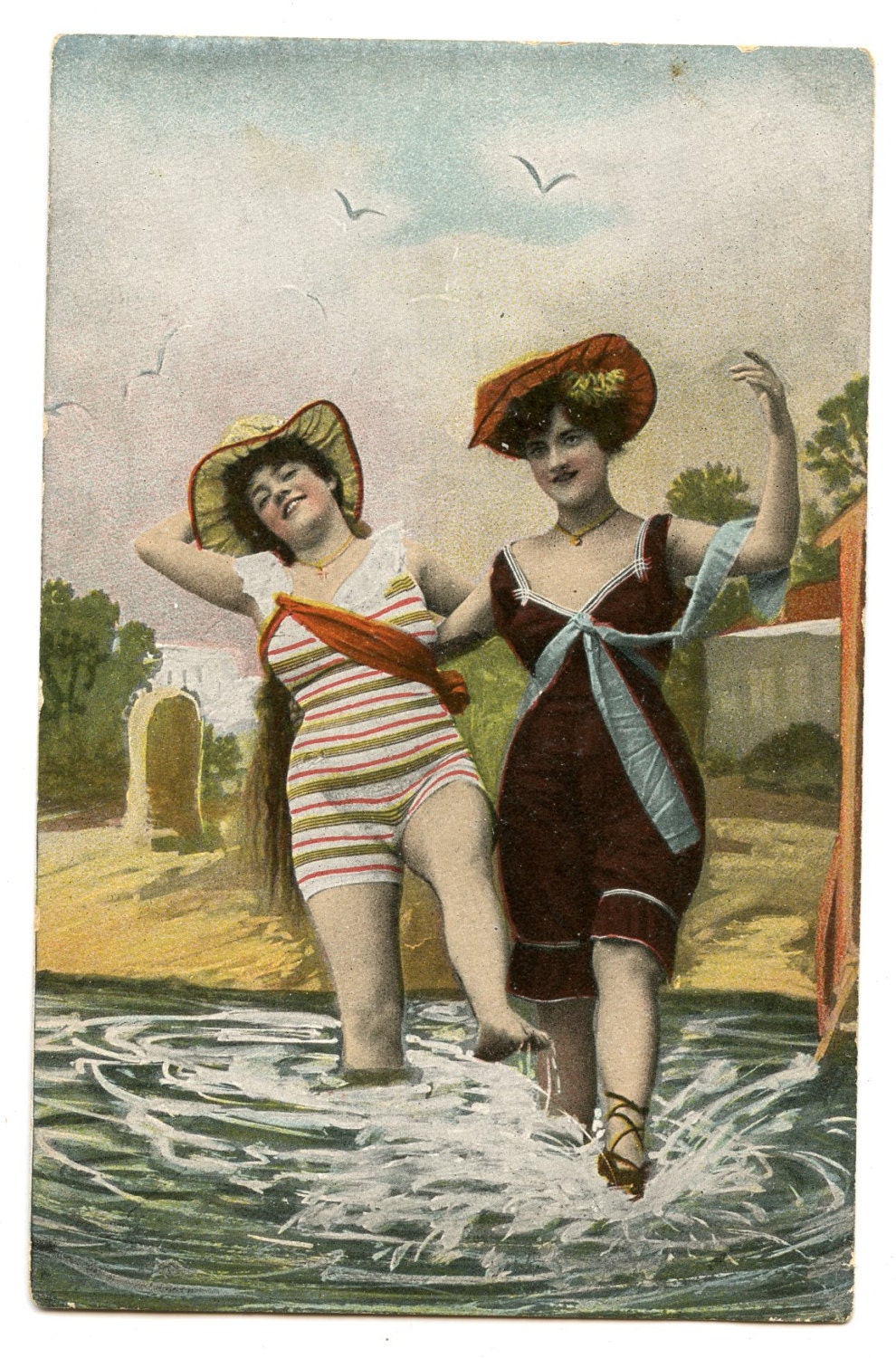 1900s Edwardian Bathing Beauties Vintage By Auntiegvintage On Etsy