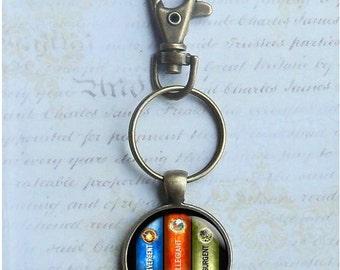Divergent Book Collection - Keychain/Pursecharm - Antique Bronze