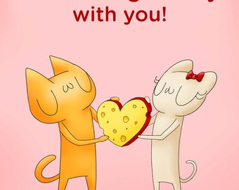 Cheesy love card | Etsy