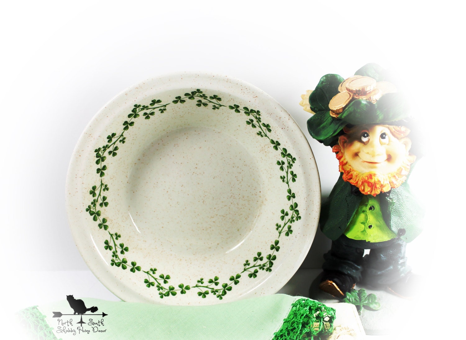 Wild Shamrock Bowl by Arklow Pottery, Vintage St Patricks Day Decor ...