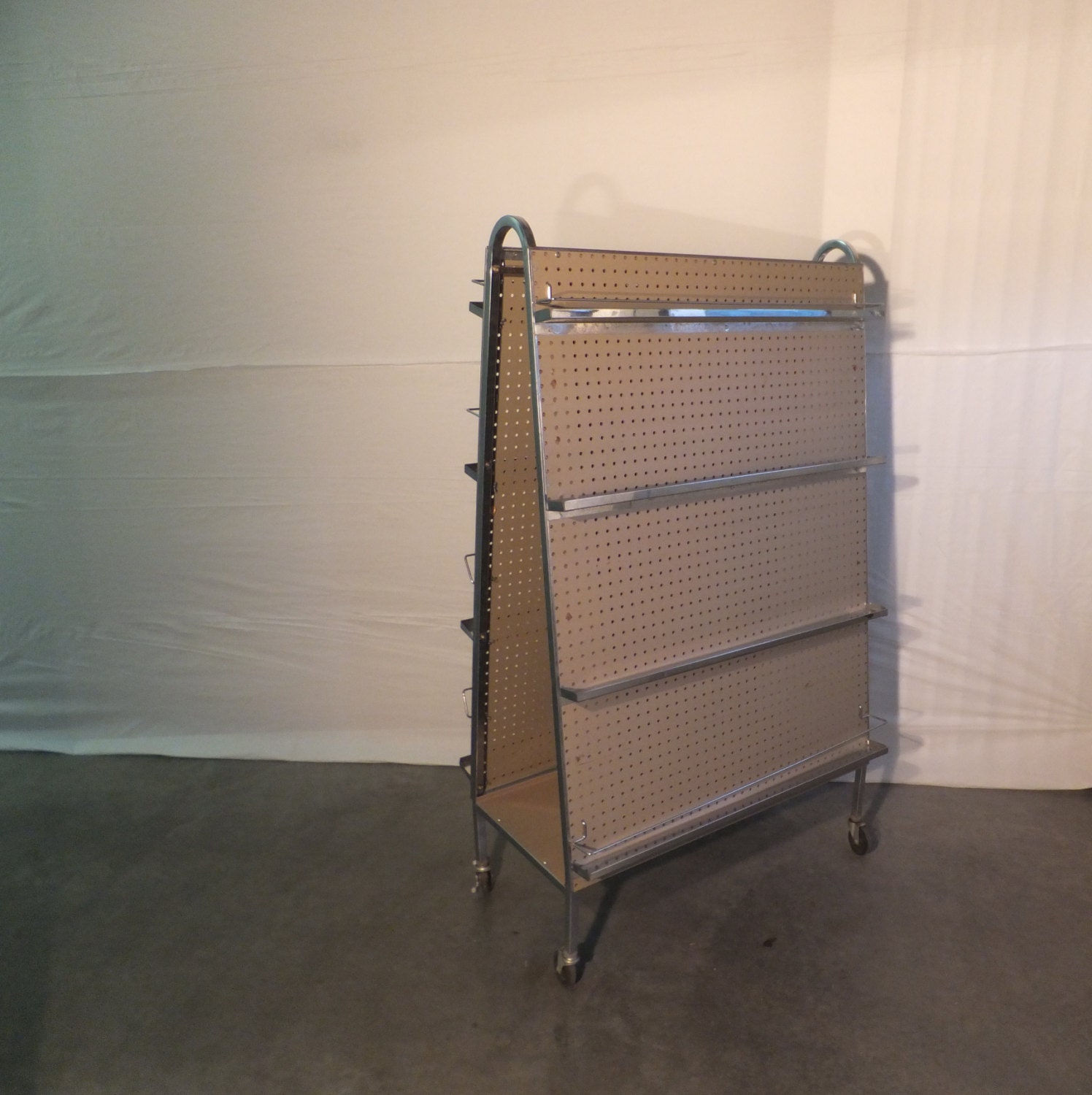 Gaylord Bros Industrial 2 Sided Pegboard Display Rack,Library Book ...