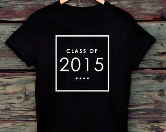 Class of 2015 Classic Black T-Shirt Like The 1975 Original Handmade