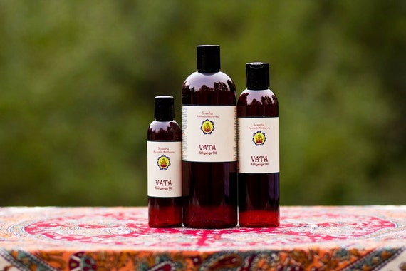Vata Massage Oil Ayurvedic Formula 100% Organic by SvasthaAyurveda