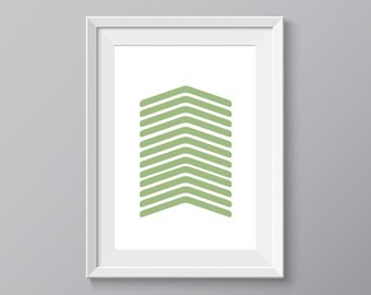Green Arrow Up - Printable Wall Art - Digital Wall Print - Home Decor