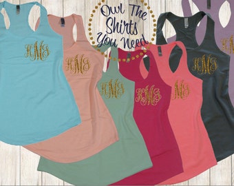 Monogrammed tank top. Personalized Tank Top. Tank with Initials ...