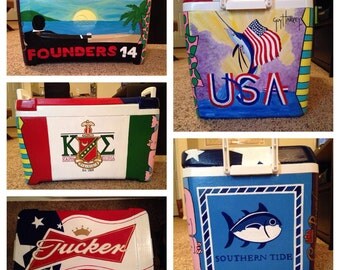 Painted cooler | Etsy