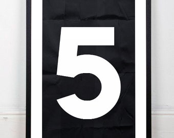 Number poster | Etsy