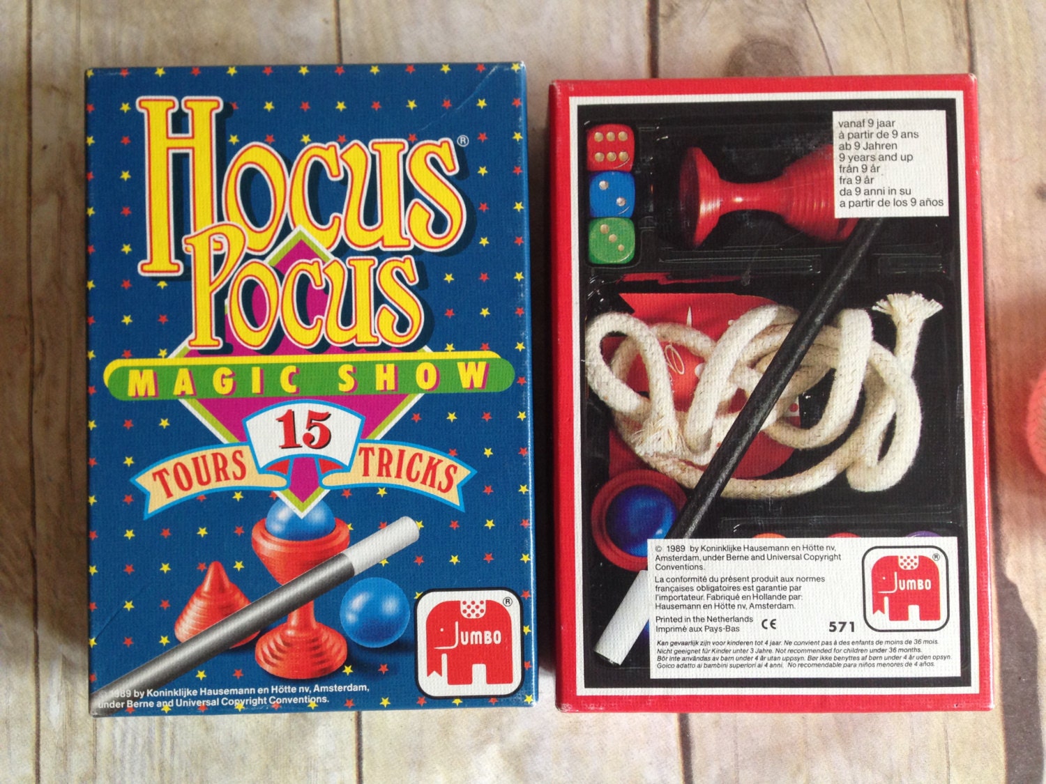 1989 Hocus Pocus Magic Show 15 Tricks by Jumbo