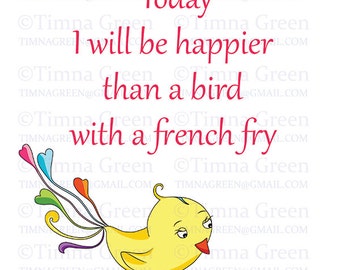 Happier than a bird | Etsy