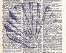 Popular items for seashell drawings on Etsy