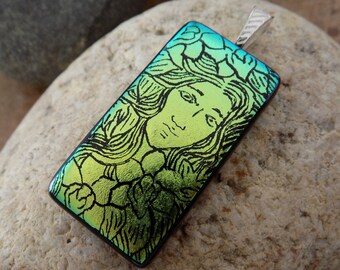 Art Glass Jewelry Handmade Fused Dichroic Glass by ArtGlassJewelry