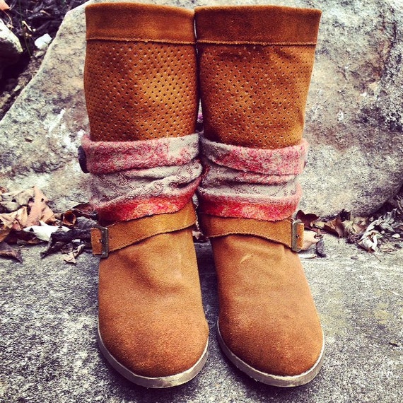 Woodland Autumn Boot Scarf Wool-blend Boot Scarf Boot