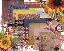 Unique farm scrapbook kit related items | Etsy