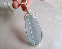 Unique wire wrap sea glass related items | Etsy