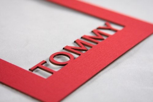 Personalized Laser Cut 8x10 Mat Board Cutout Frame