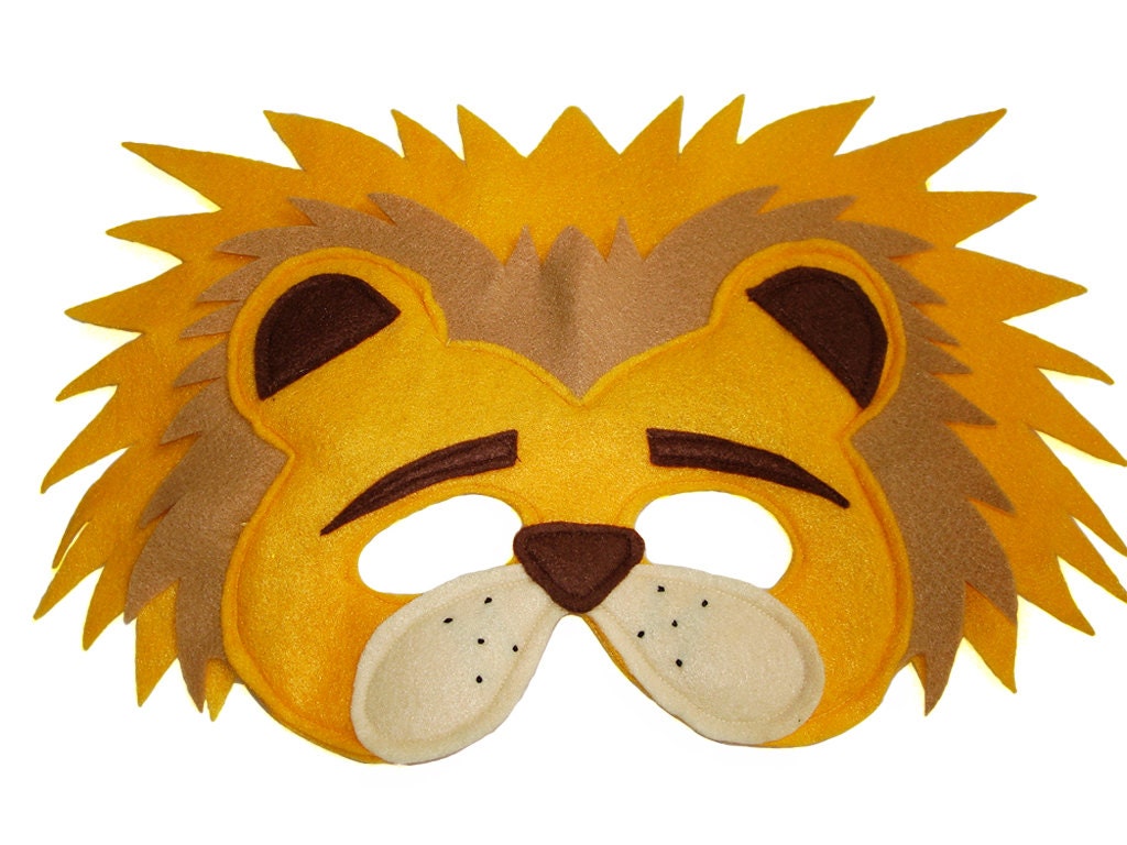 Children's CHEETAH Felt Animal Mask by MagicalAttic on Etsy