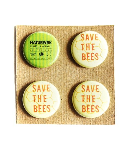 Save The Bees Button Pack – Pin Pack – Bee Button Pack – Bee Buttons ...