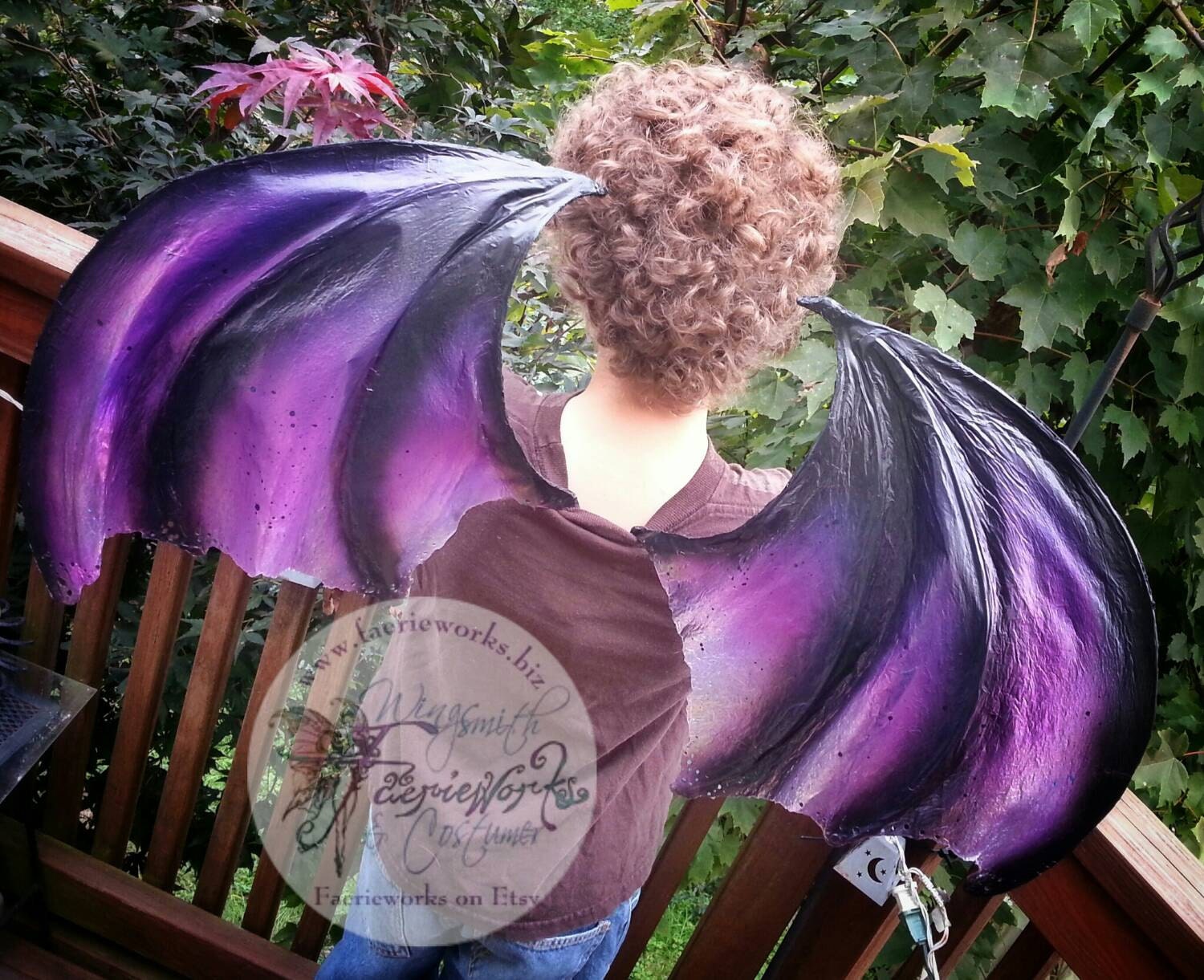 Dragon Wings LARP Cosplay Halloween Costume Fair Festival Fire