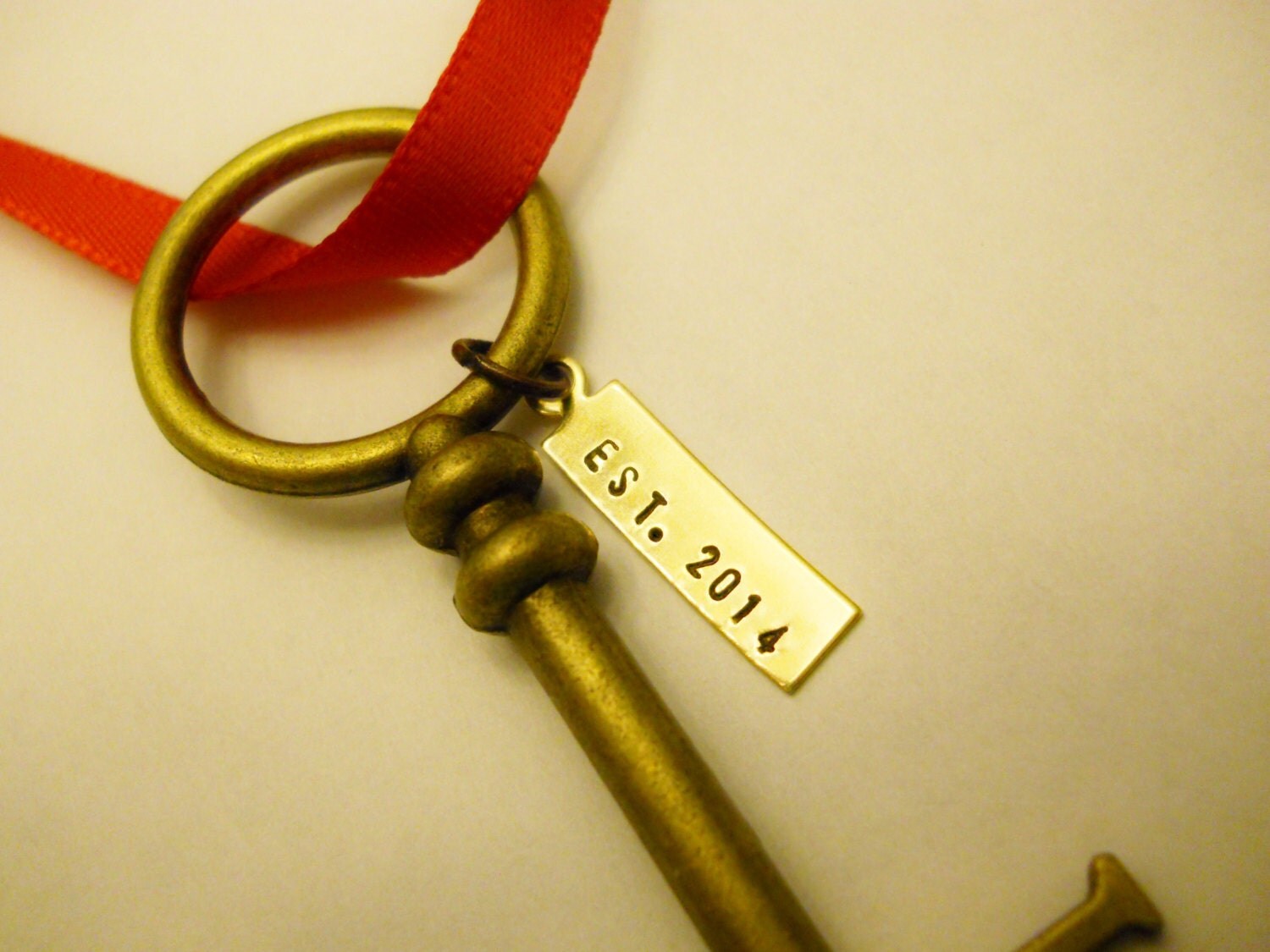 LOVE Skeleton Key Ornament: Our 1st First Christmas Ornament