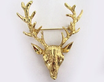 Popular items for deer brooch on Etsy