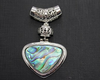 Vintage Abalone Shell Inlay Earrings