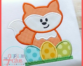 SAMPLE SALE- Cute Easter Fox Applique Shirt Tshirt