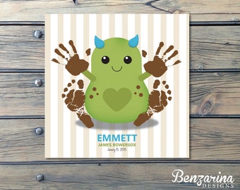 Monster handprint | Etsy