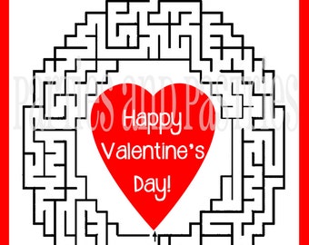 Maze valentine | Etsy