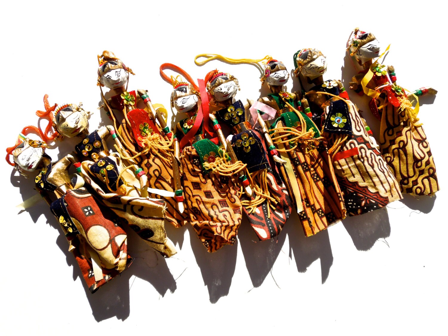 VINTAGE: 8 Indonesia Hanging Puppet Dolls by DansandAdi on Etsy