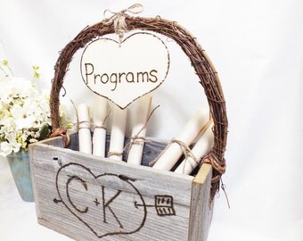 Popular items for wedding program box on Etsy