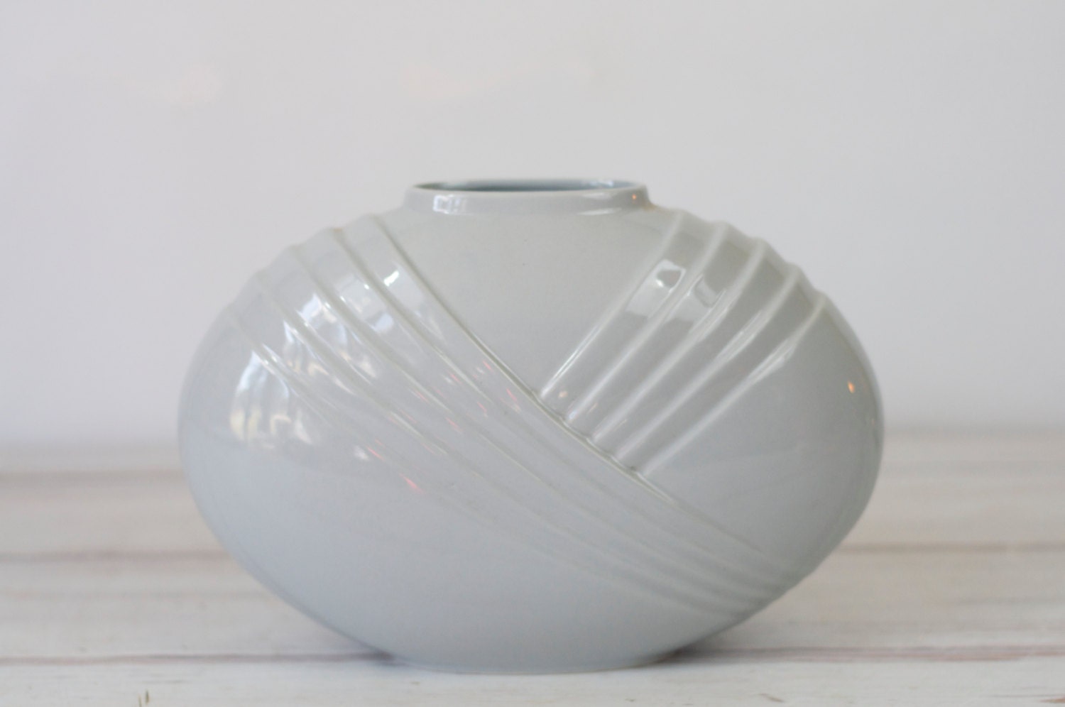 Vintage Gray Decorative Vase Art Deco Style Haute Juice