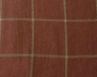 Brown check fabric | Etsy
