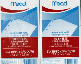 Supplies - Mead lined refill paper for planners and small binders ...